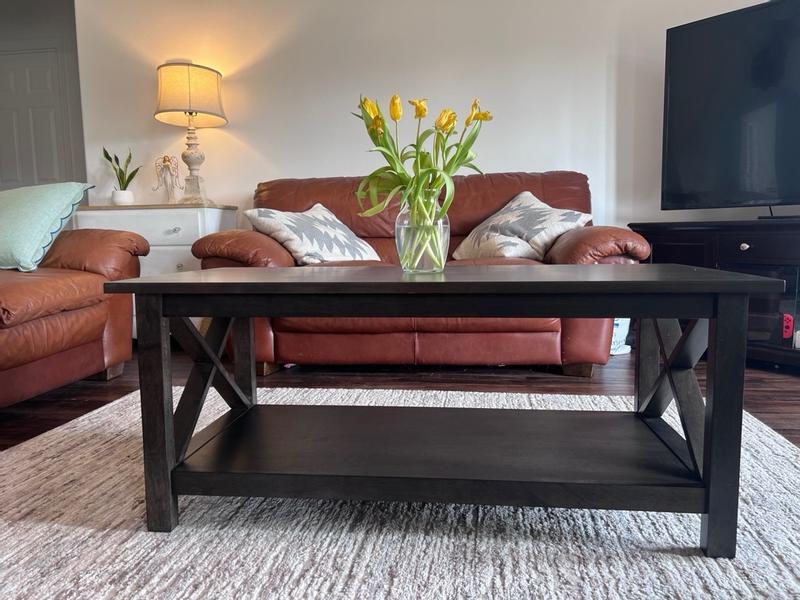 Taylor & Logan Jameson Gray Mdf Rustic Coffee Table 196861127960 at ...