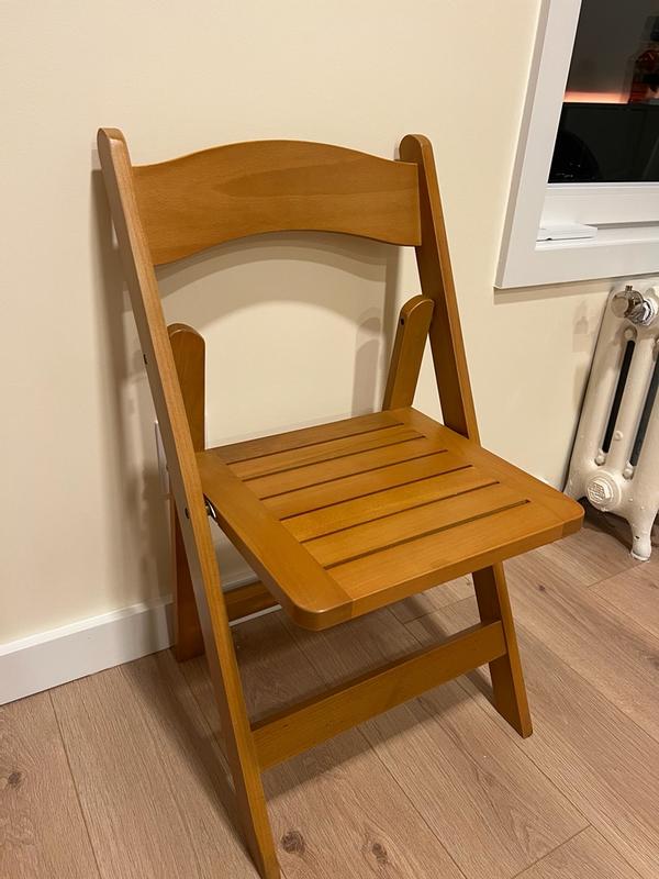 Merrick Lane Nathan Set of 2 Solid Wood Dining Chairs with Foldable ...