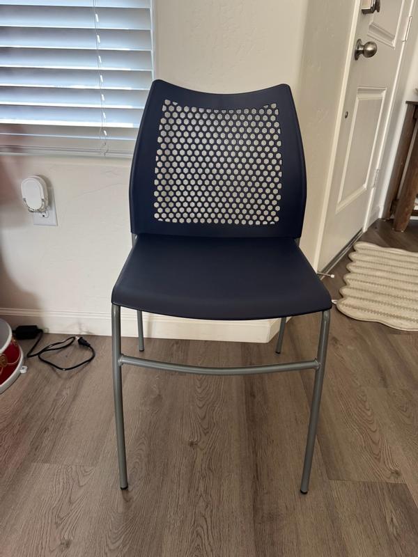 Flash Furniture HERCULES Navy Stack Chair with Air-Vent Back; Non-Sled ...