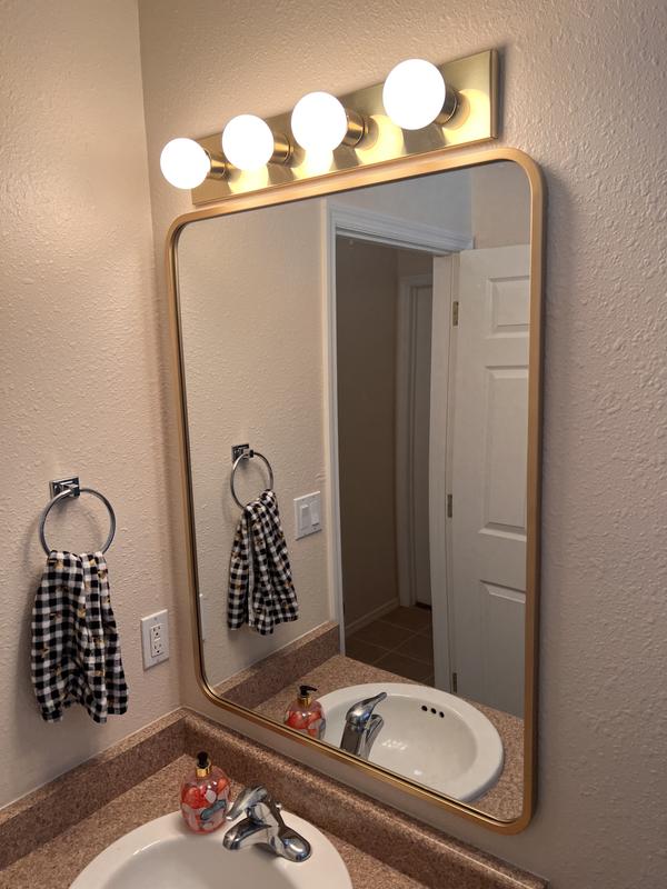 Flash Furniture Jada Decorative Wall Mirror - Rounded Corners, Bathroom ...