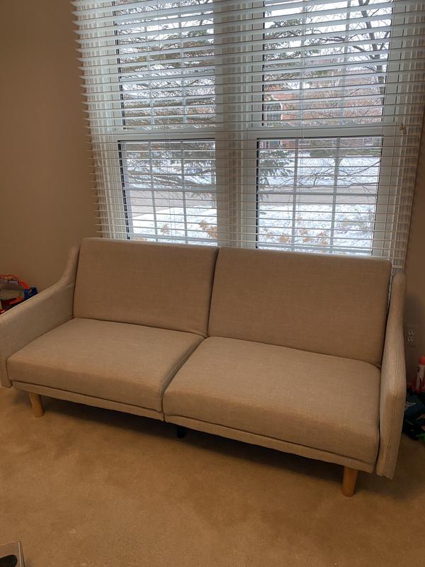 Flash Furniture Delphine Premium Convertible Split Back Sofa Futon with ...