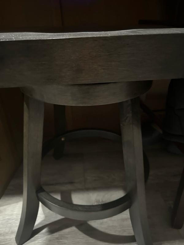 Taylor & Logan Laurel Gray Wash Walnut 24.5-in H Counter height Swivel ...