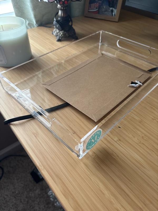Martha Stewart 1-Compartment Clear Plastic Letter Tray 196861055751 at ...