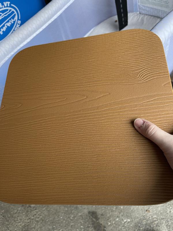 Flash Furniture Perry Poly Resin Wood Square Seat with Rounded Edges ...