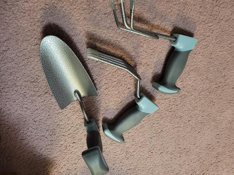 Bernini Easy Grip Garden Tool Set - Green Hand Tool Kit in the Garden ...