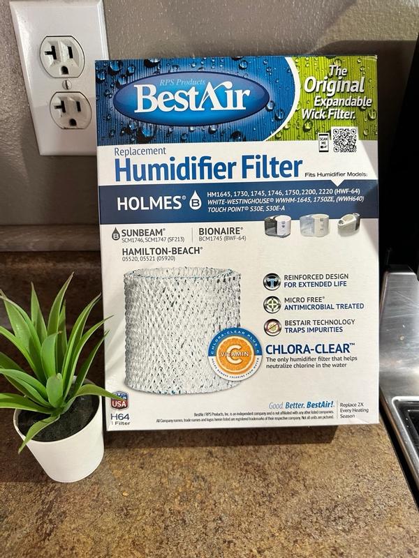 BestAir H64-PDQ-4 Humidifier Replacement Paper Wick Filter For Holmes ...