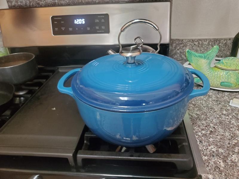 Best Choice Products 6 Quart Cast-Iron Dutch Oven Heavy-Duty ...