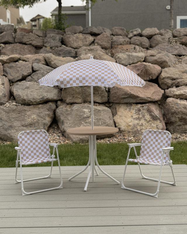 Best Choice Products Kids Outdoor Table and Chair Set with Umbrella 3 ...