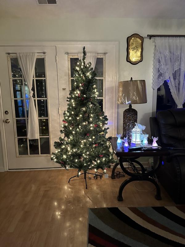 Best Choice Products 6ft Pre-Lit Pre-Decorated Holiday Spruce Christmas ...