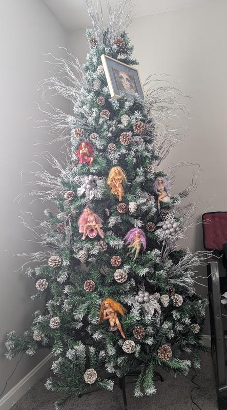 Best Choice Products 4.5ft Pre-Decorated Holiday Christmas Pine Tree w ...