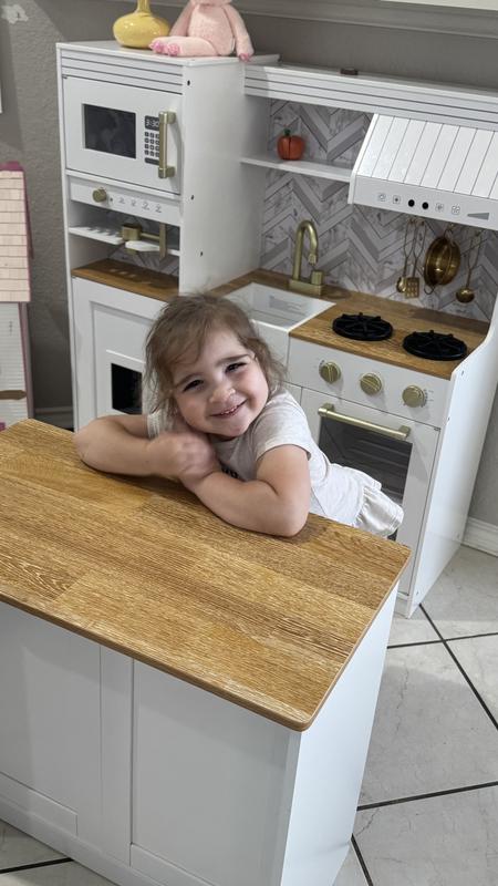 Best Choice Products Deluxe Wooden Pretend Play Kitchen with Island and ...