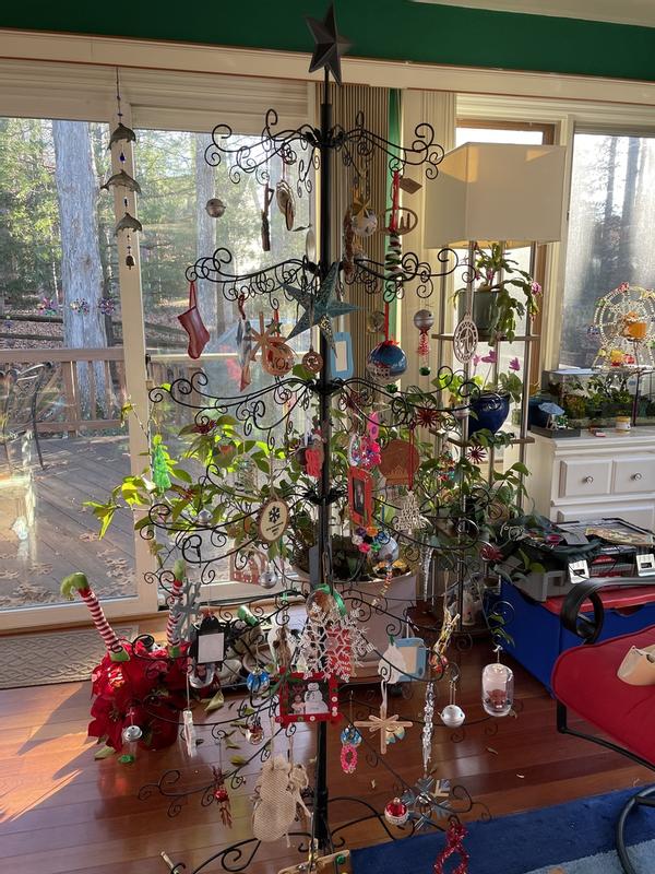 Best Choice Products 6ft Wrought Iron Ornament Display Christmas Tree w ...