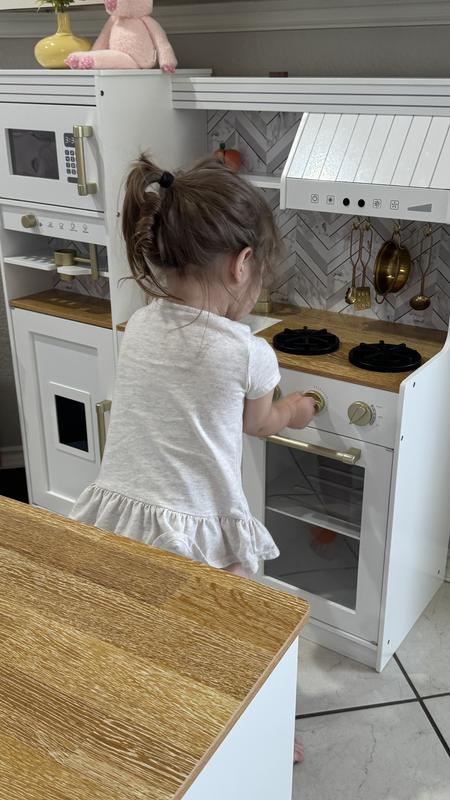 Best Choice Products Deluxe Wooden Pretend Play Kitchen with Island and ...