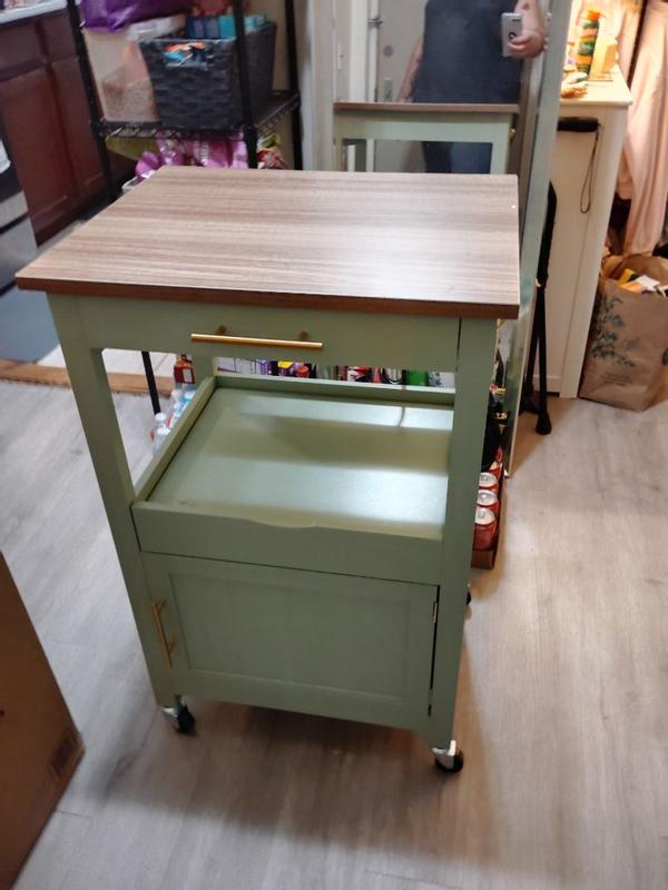 Best Choice Products Rolling Kitchen Island Cart Cabinet W/ Drawer ...