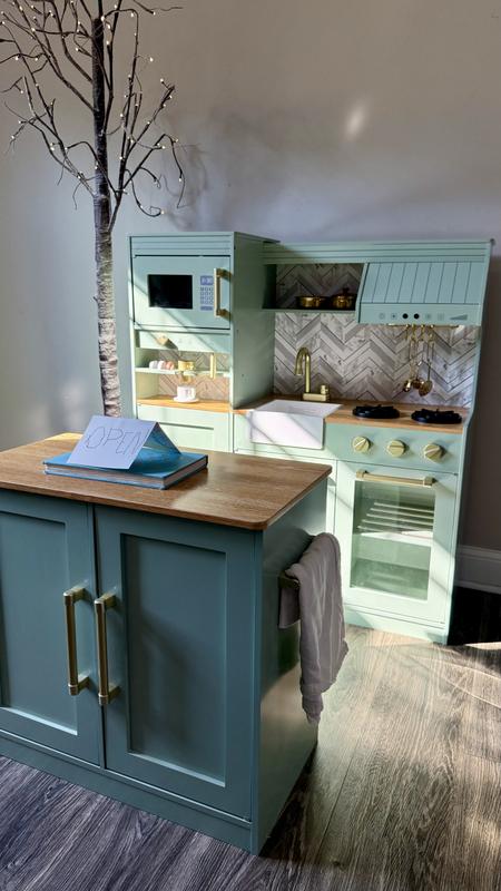 Best Choice Products Deluxe Wooden Pretend Play Kitchen with Island and ...