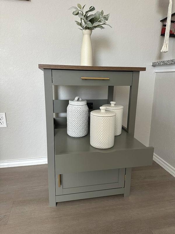 Best Choice Products Rolling Kitchen Island Cart Cabinet W/ Drawer ...