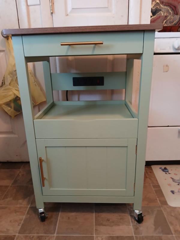 Best Choice Products Rolling Kitchen Island Cart Cabinet W/ Drawer ...