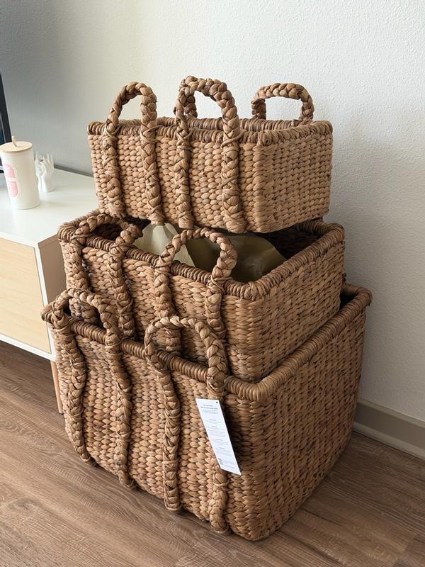Best Choice Products 3Pc Shelf Baskets Small Large and XL Chunky Woven ...