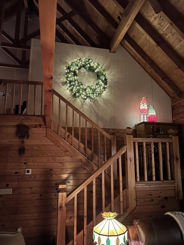 Best Choice Products 30in Artificial Pre-Lit Fir Christmas Wreath ...