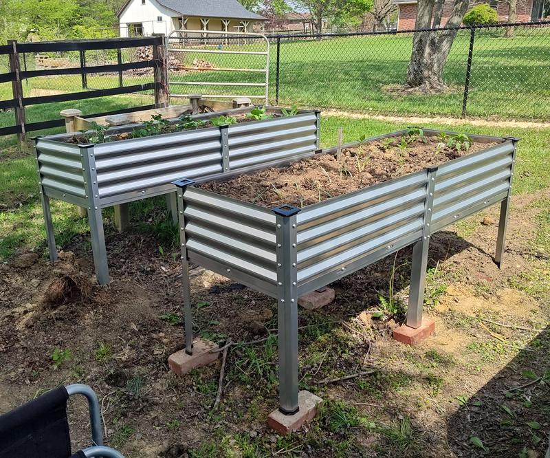 Best Choice Products 72x24x30in Non Toxic Elevated Galvanized Metal ...