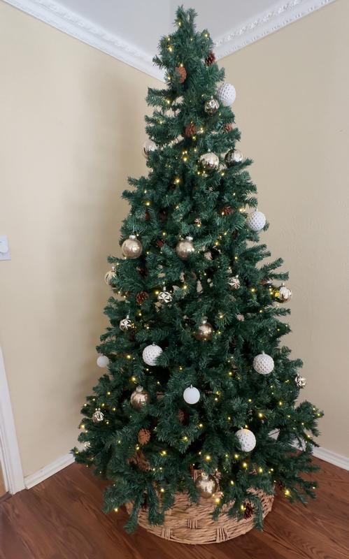 Best Choice Products 9ft Pre-Lit Pre-Decorated Holiday Christmas Pine ...