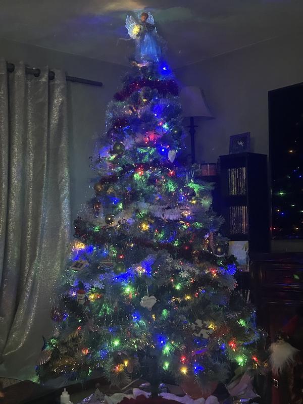 Best Choice Products 4.5ft Pre-Lit Frosted Scotch Pine Christmas Tree w ...