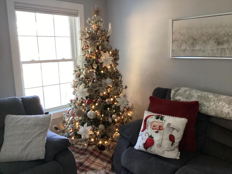 Best Choice Products 12ft Pre-Lit Cashmere Christmas Tree Premium Semi ...