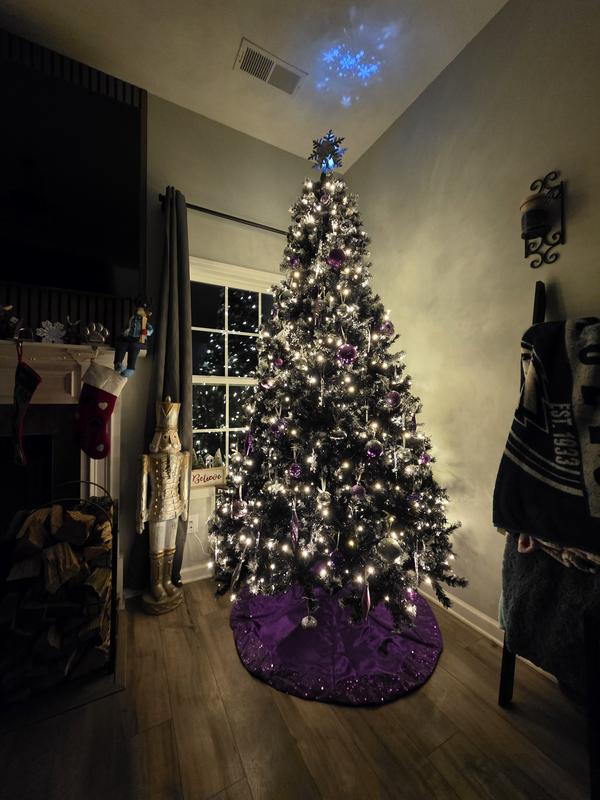 Best Choice Products Artificial Frosted Christmas Tree 9ft Premium Pre ...