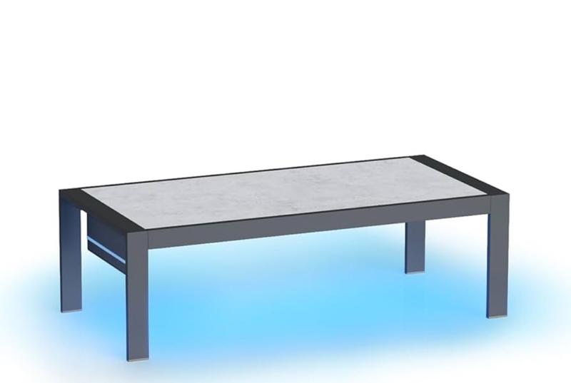 Bestier 23.62-in W 1-Piece Square Patio End Table with LED and ...