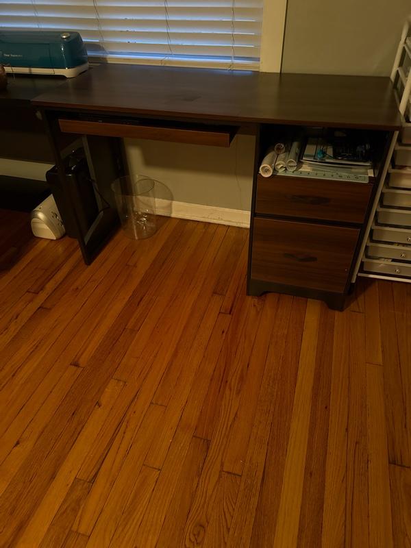 Bestier 48.03-in W 2-Drawer Cherry Computer Desk with Keyboard Tray and ...