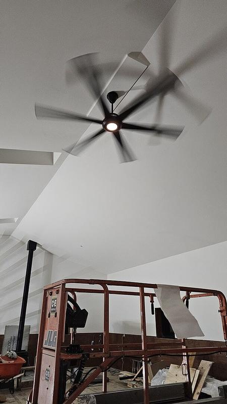 Big Ass Fans Mammoth 60-in Black with Black Blades LED Uncovered ...