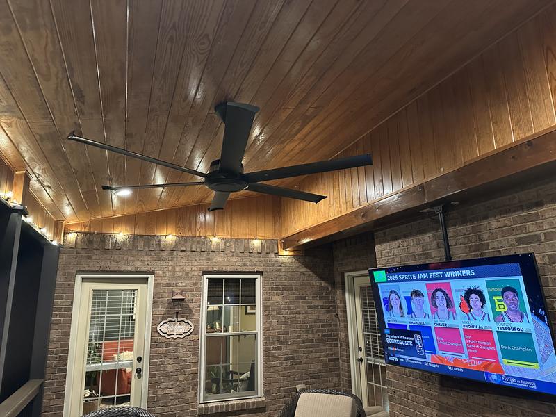Big Ass Fans Mammoth 72 Black with Black Blades Integrated LED ...