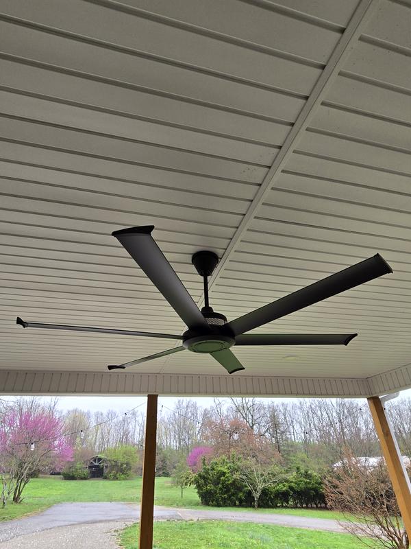 Big Ass Fans Mammoth 60-in Black with Black Blades Integrated LED ...