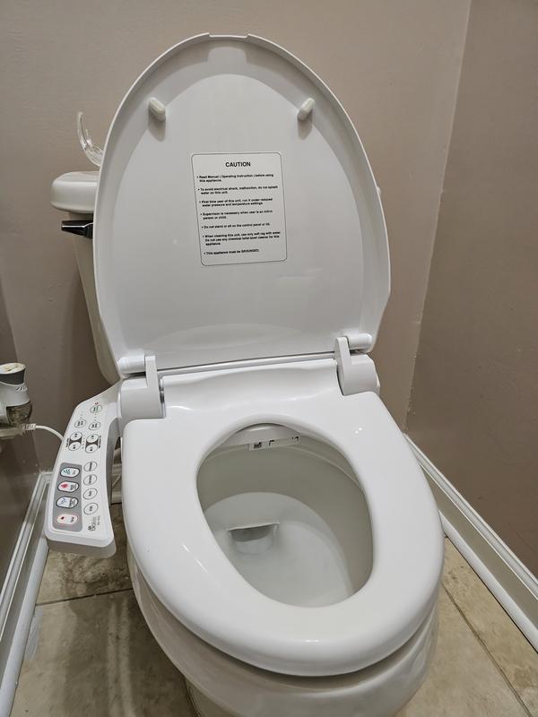 Bio Bidet BB-600 Plastic White Round Slow Close Feature Heated Bidet ...