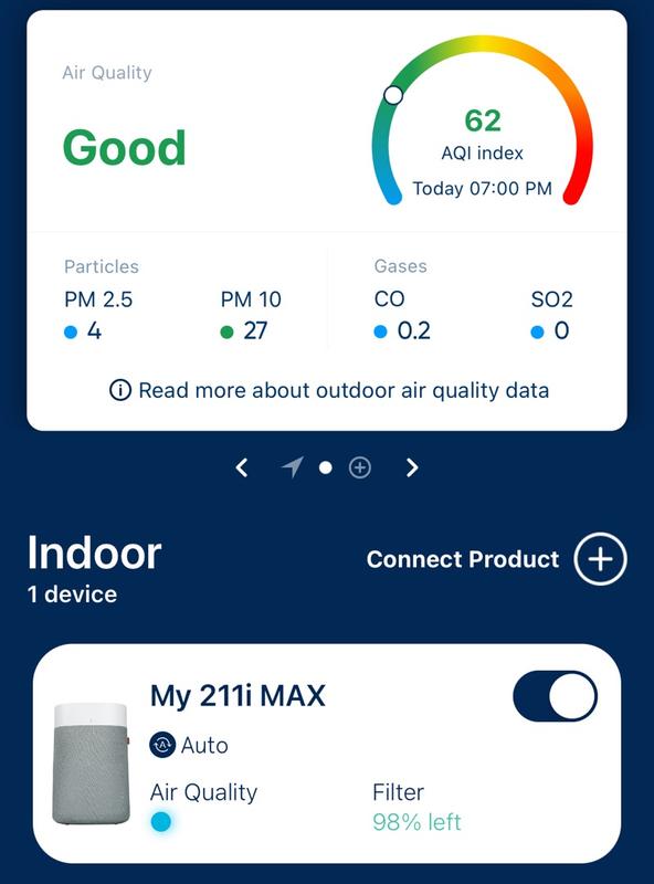 Blueair Blue Pure Max 5 -Speed Smart Compatible White HEPA Air Purifier ...