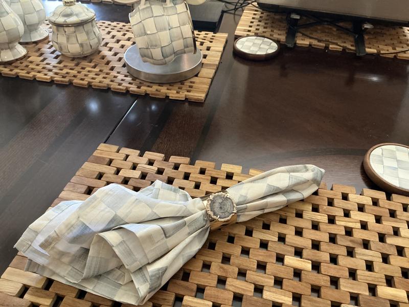 MacKenzie-Childs Sterling Check Paper Napkin | Bloomingdale's