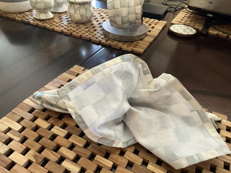 MacKenzie-Childs Sterling Check Paper Napkin | Bloomingdale's