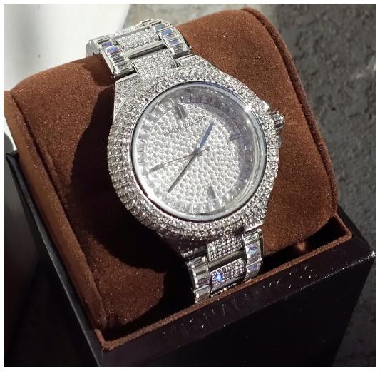 Michael Kors Women's Camille Glitz Stainless Steel Bracelet Watch 43mm ...