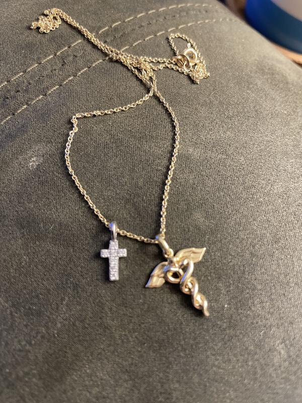 Bloomingdale's Diamond Cross & Medical Pendant Necklace in 14K Yellow ...
