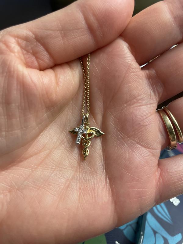 Bloomingdale's Diamond Cross & Medical Pendant Necklace in 14K Yellow ...