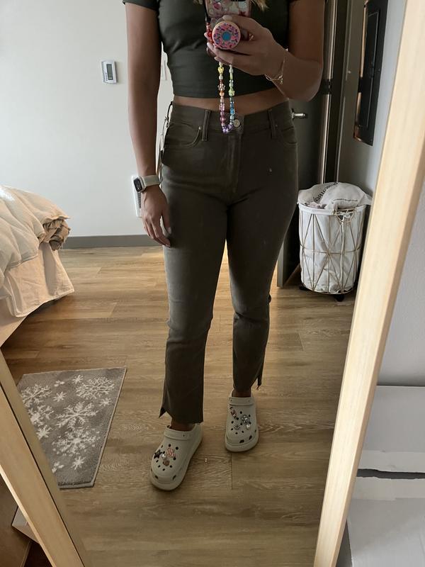 MOTHER Rascal Ankle Step High Rise Straight Leg Fray Hem Jeans in ...