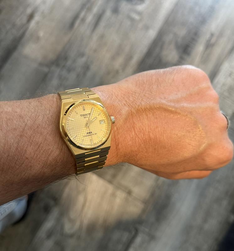 Tissot Women's Swiss Automatic PRX Powermatic 80 Gold PVD Stainless ...
