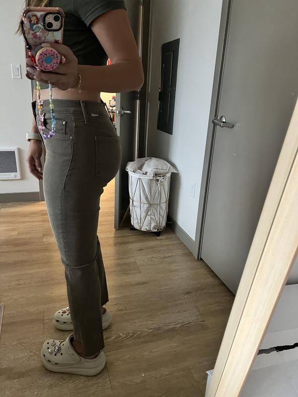 MOTHER Rascal Ankle Step High Rise Straight Leg Fray Hem Jeans in ...