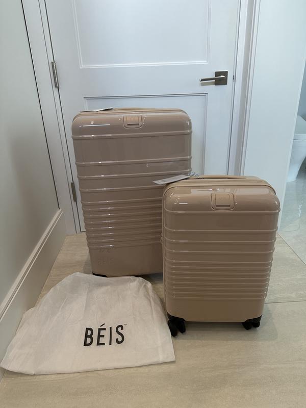 BÉIS The Glossy Carry On Roller Suitcase in Beige | Bloomingdale's