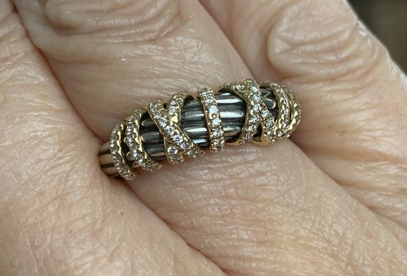 David Yurman Helena Ring with Diamonds and 18K Gold | Bloomingdale's