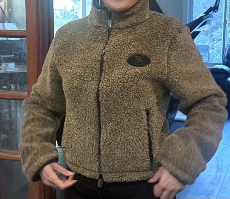 Burberry Cropped Fleece Jacket | Bloomingdale's