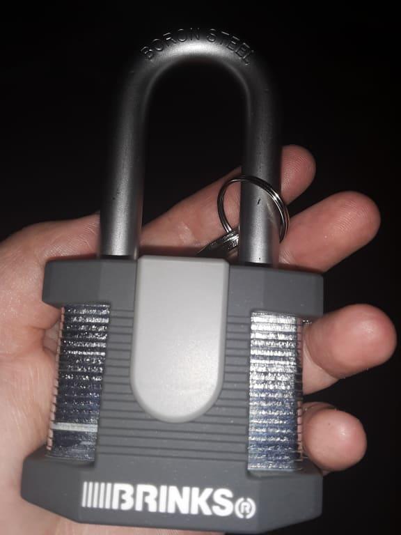 Brinks Commercial Keyed Alike Keyed Padlock, 2-1/4-in Wide x 2-in ...
