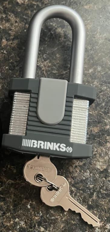 Brinks Commercial Keyed Alike Keyed Padlock, 2-1/4-in Wide x 2-in ...