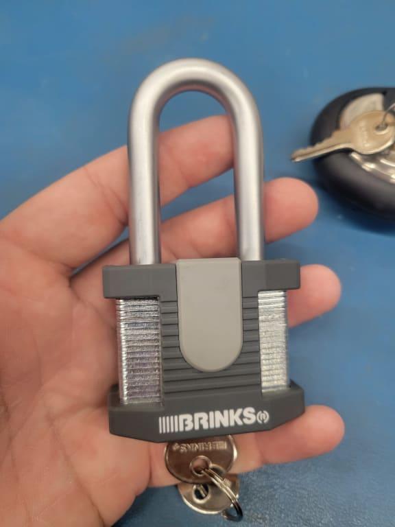 Brinks Commercial Keyed Alike Keyed Padlock, 2-1/4-in Wide x 2-in ...