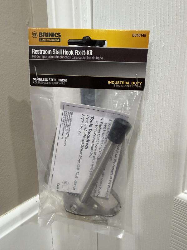 BRINKS COMMERCIAL 2 -Hook 1.75-in x 2-in H Stainless Steel Decorative ...